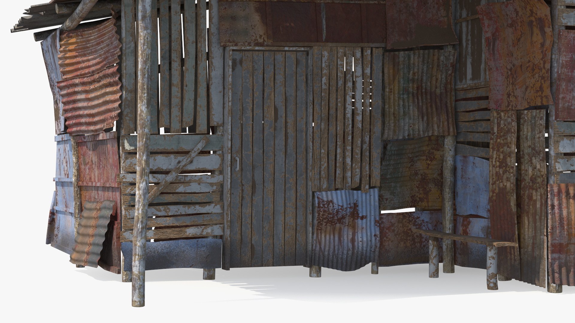 Rusty Sheet Metal Hut 3D - TurboSquid 2330245