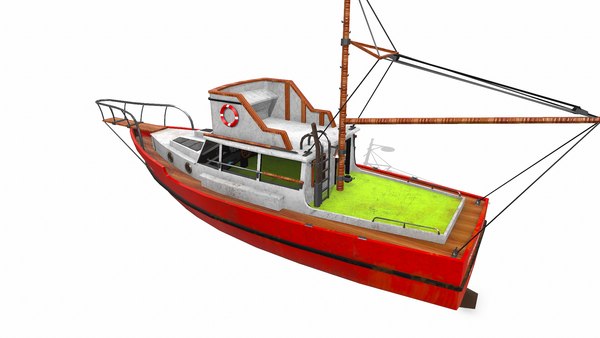 Fischerboot Low-Poly PBR 3D-Modell - TurboSquid 1694983