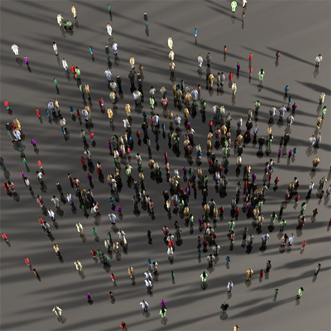 3d Model Of Human Crowd