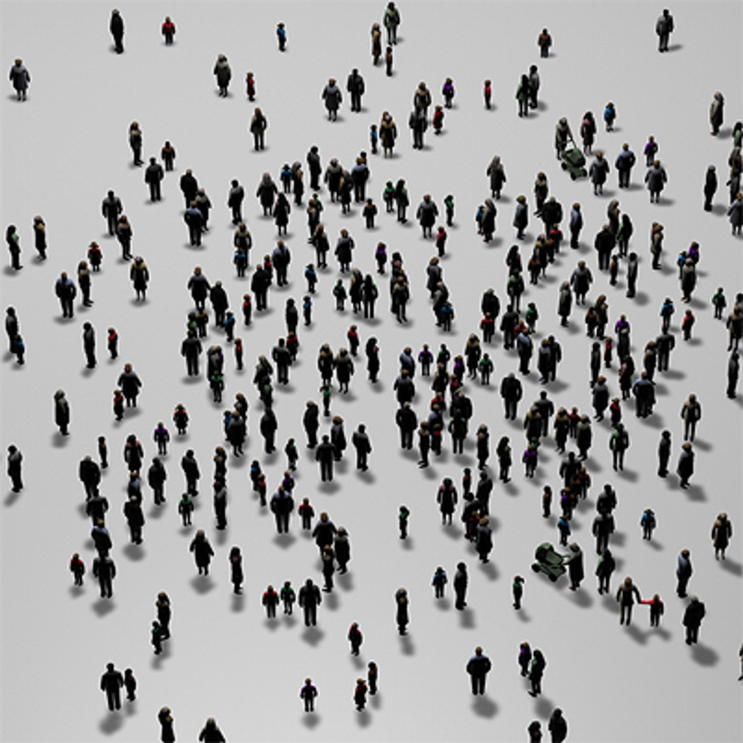 3d Model Of Human Crowd