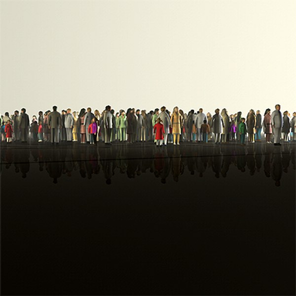 3d model of human crowd