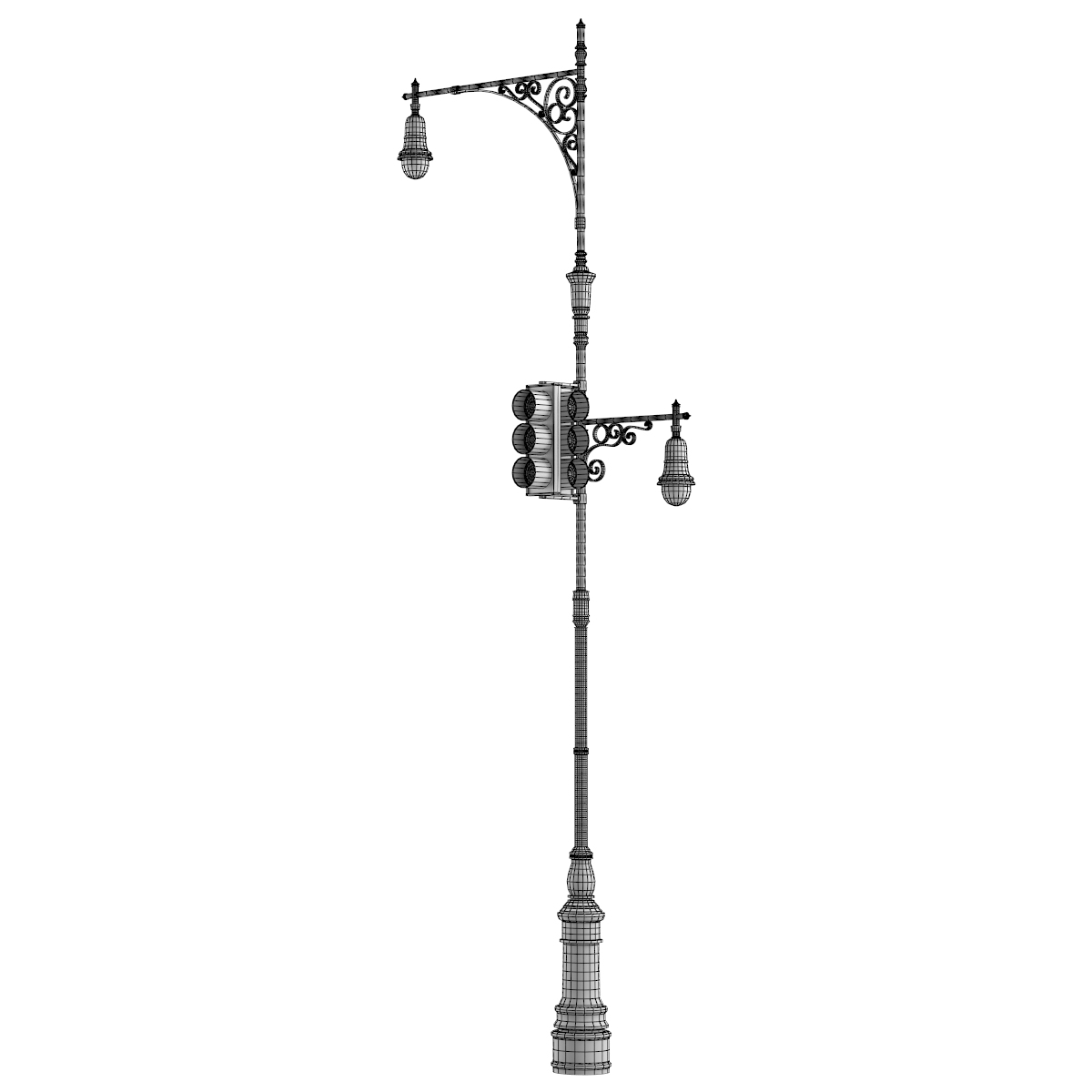 3d new york street lamp