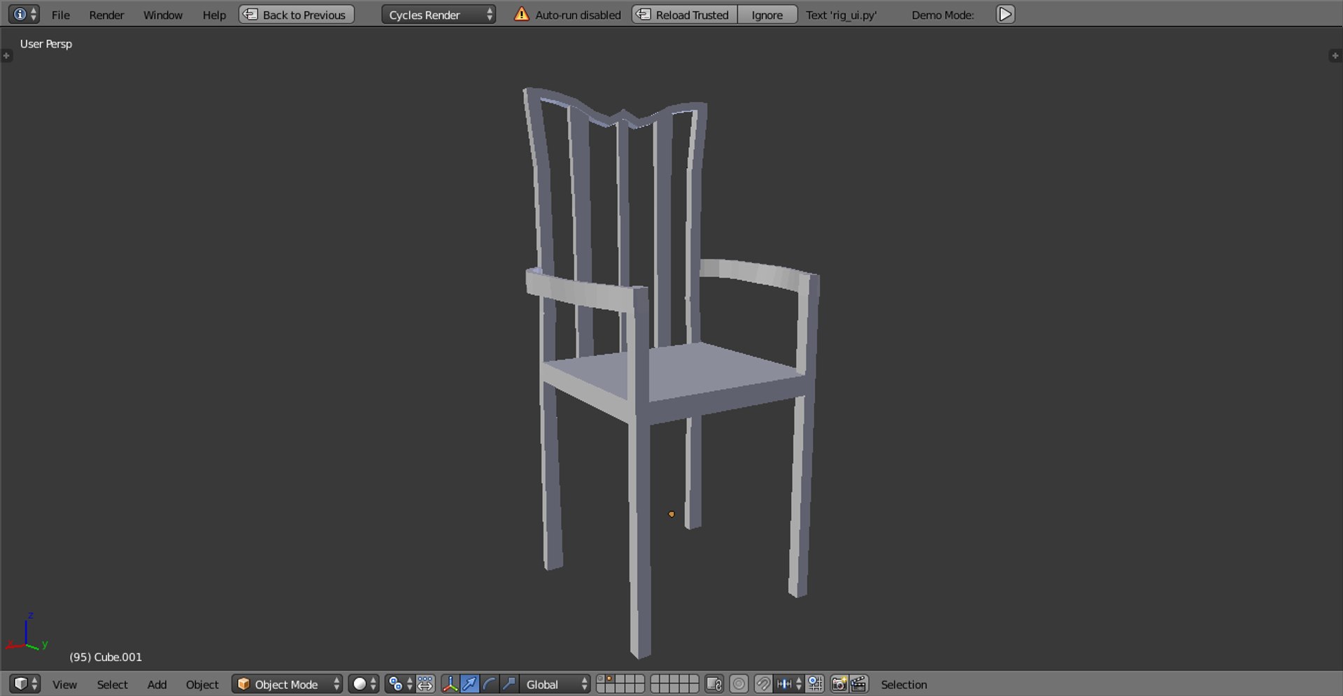 3D chair blender - TurboSquid 1287160