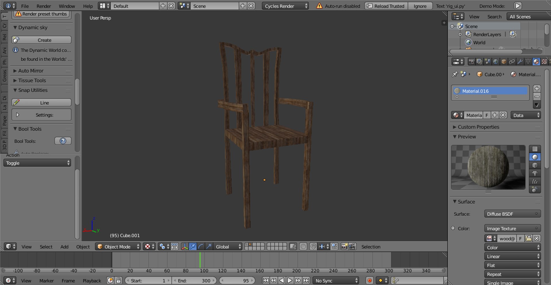3D chair blender - TurboSquid 1287160