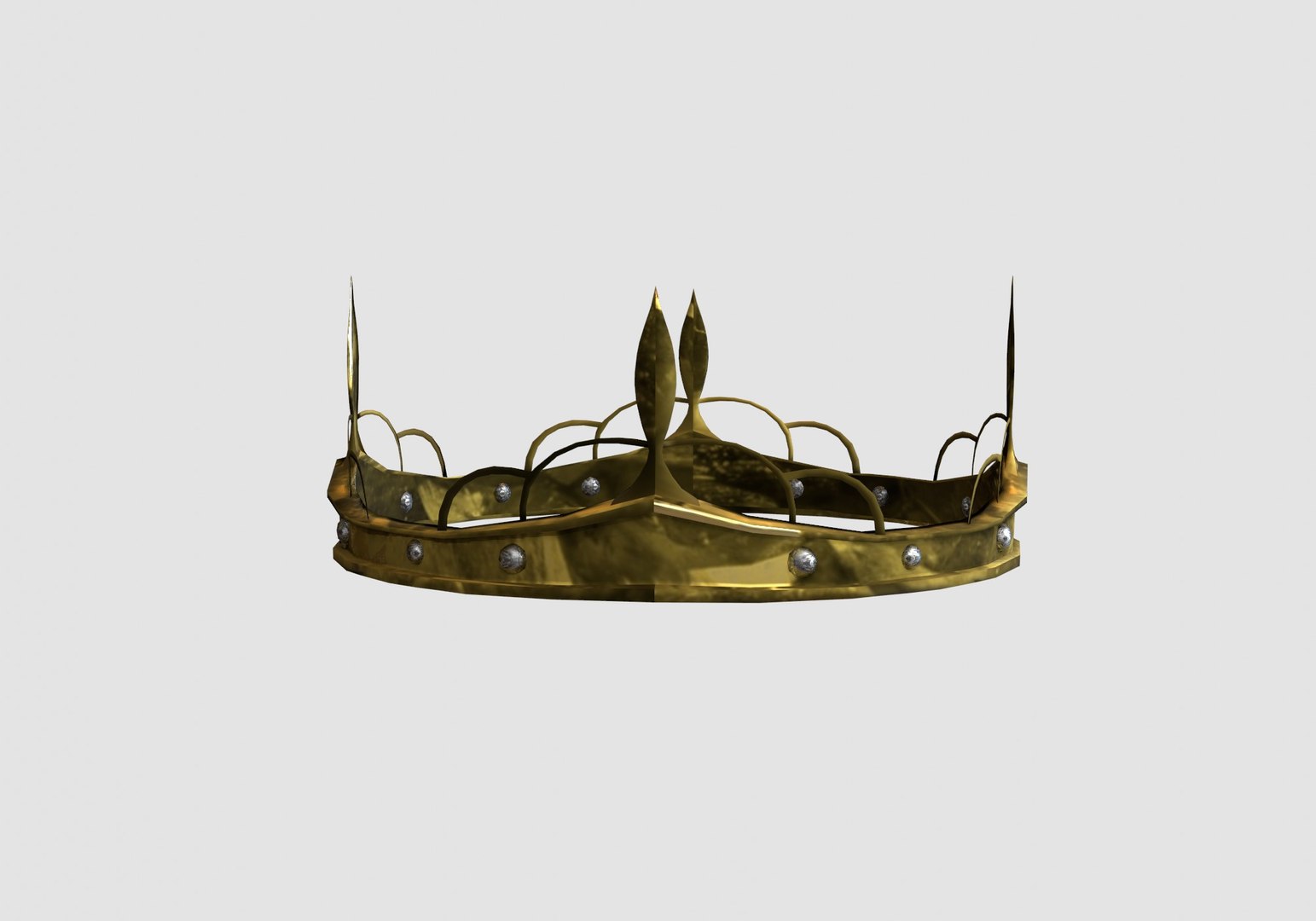 3D Golden Rusty Crown - TurboSquid 1902870