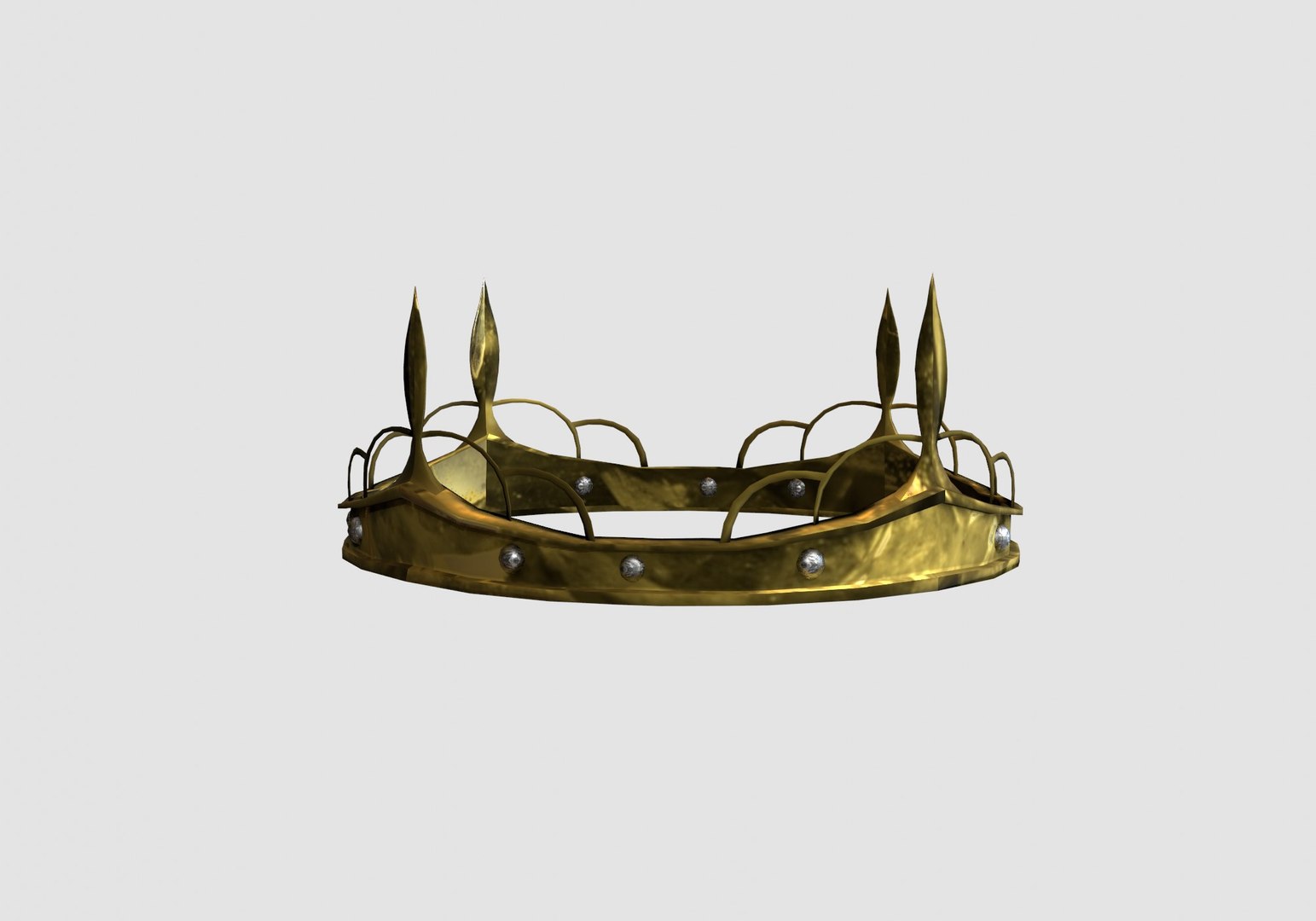 3D Golden Rusty Crown - TurboSquid 1902870