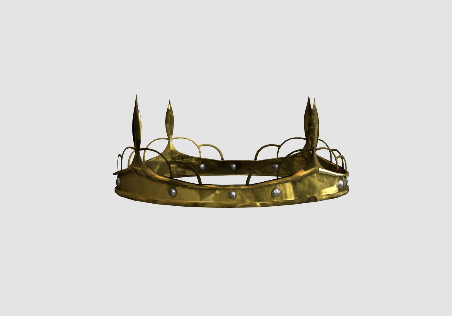 3D Golden Rusty Crown - TurboSquid 1902870