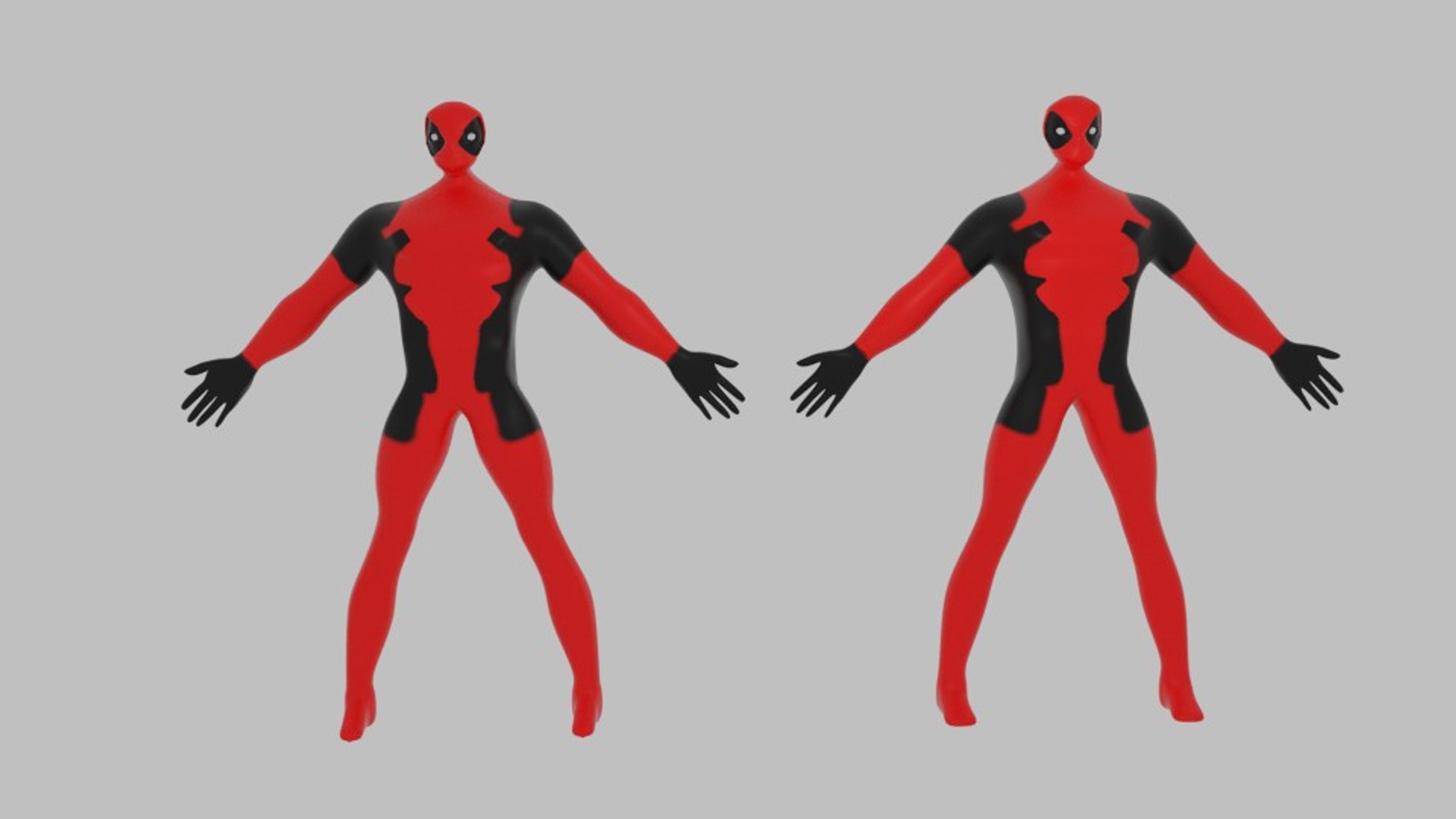 3d Cartoon Deadpool Model
