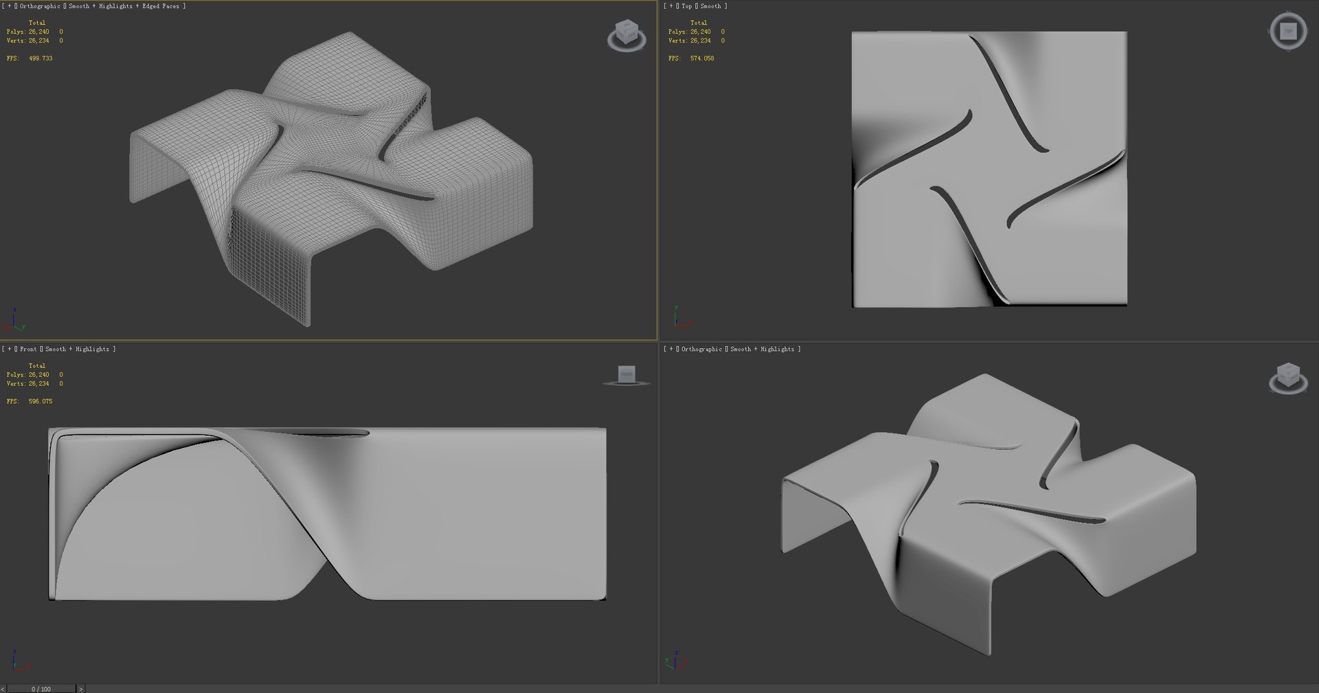T-vertigo-side-table 3d Model