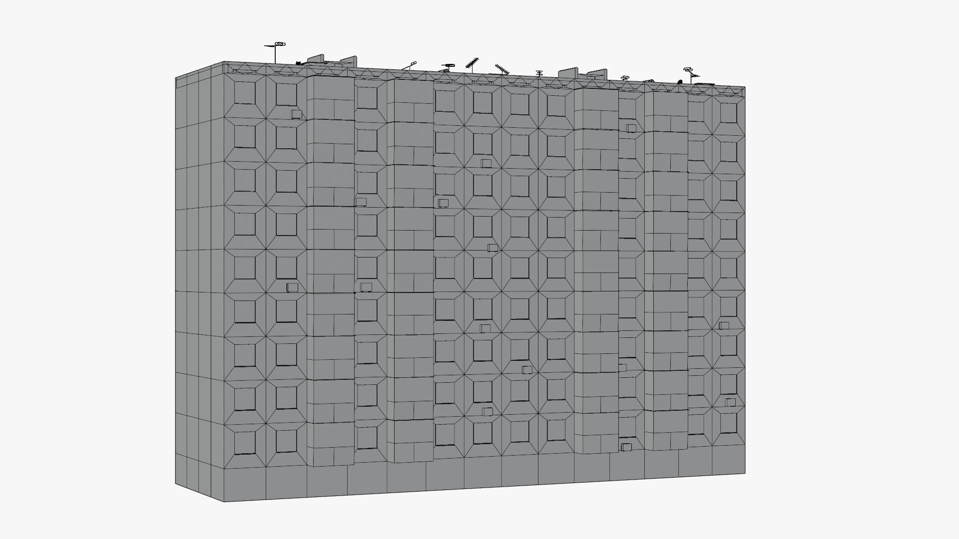 Soviet Panel Appartment Building With Two Entrances 3D - TurboSquid 2192529