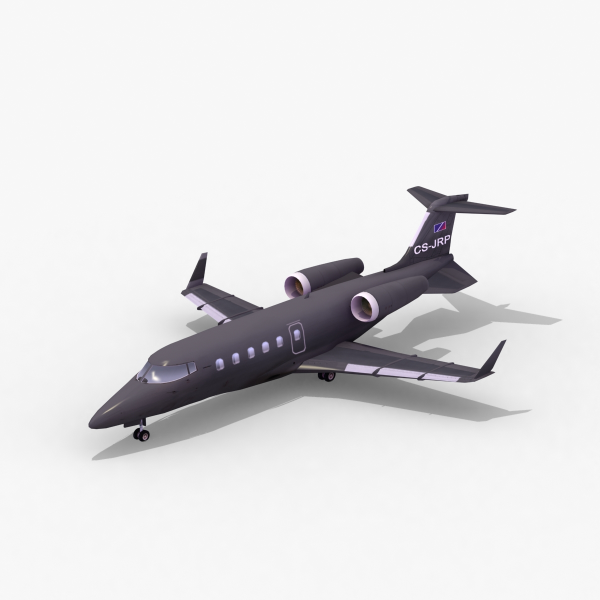 learjet60 private jet learjet 60 3d lwo