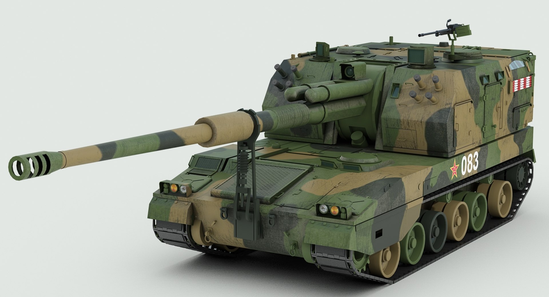 chinese plz 05 howitzer 3d model
