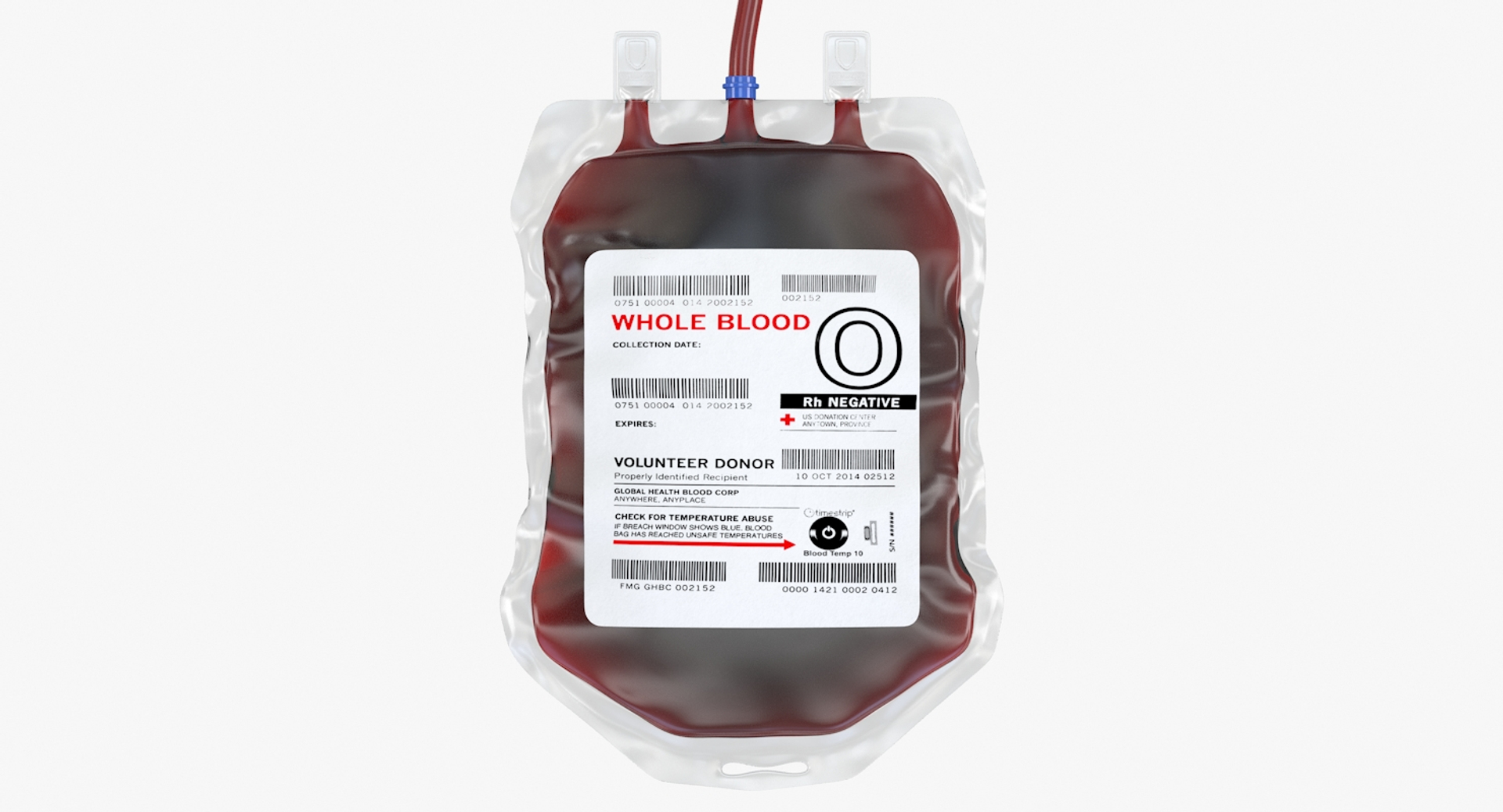 Realistic Blood Bag 3d Model