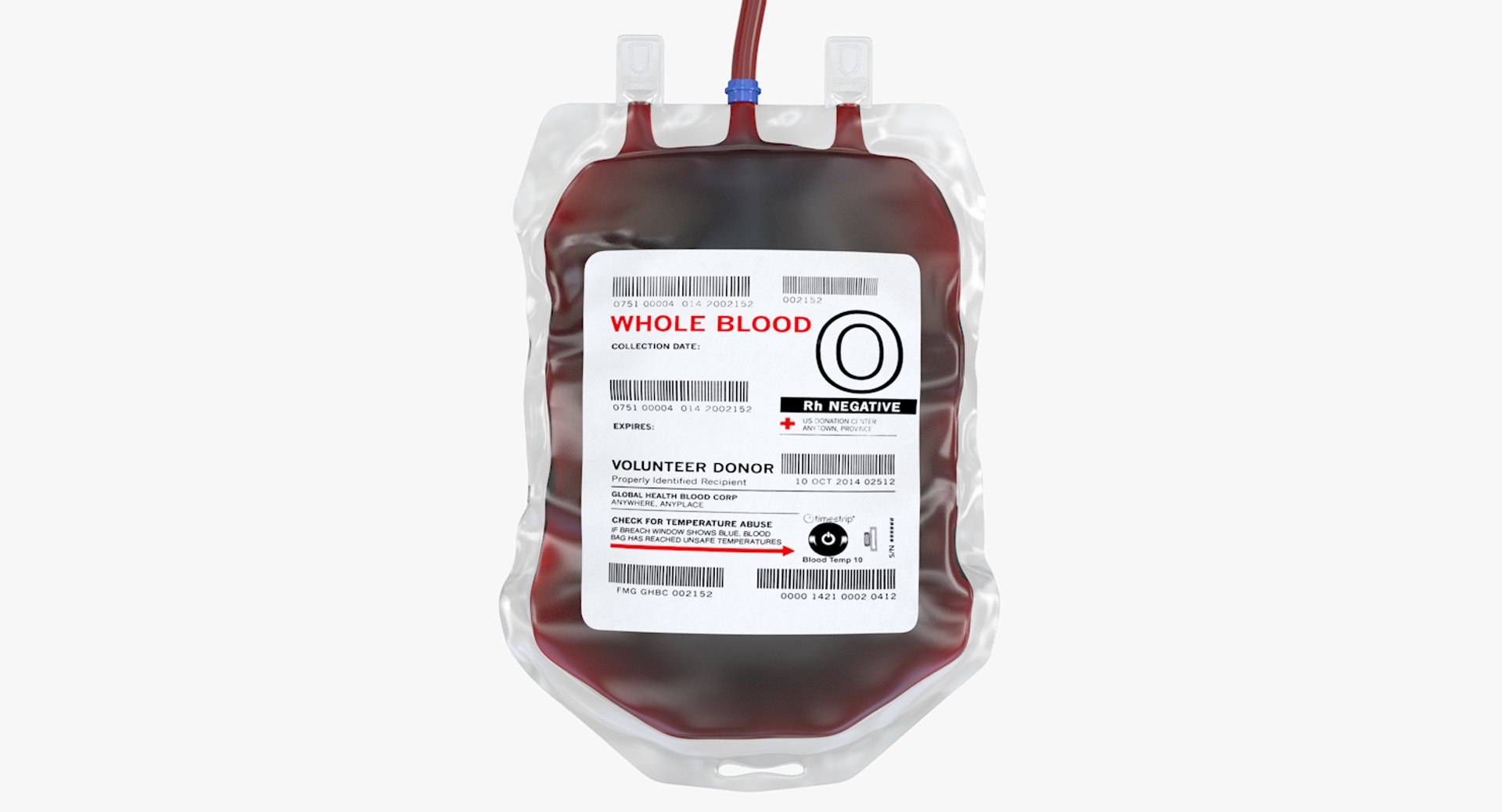 realistic blood bag 3d model