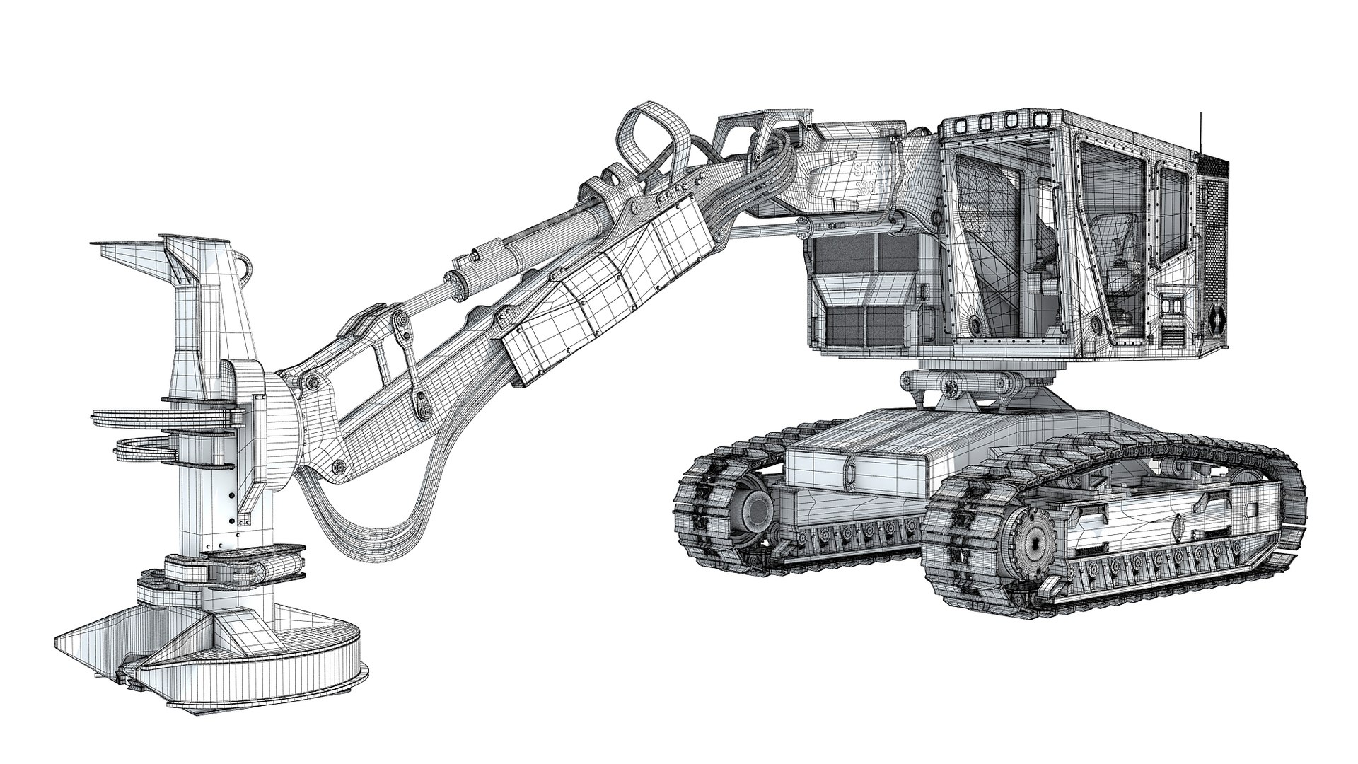 3D Tracked Feller Buncher Forestry Harvester - TurboSquid 2194738