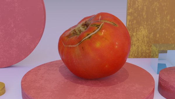 Tomato 01 low-poly 3D model 3D model - TurboSquid 1952876
