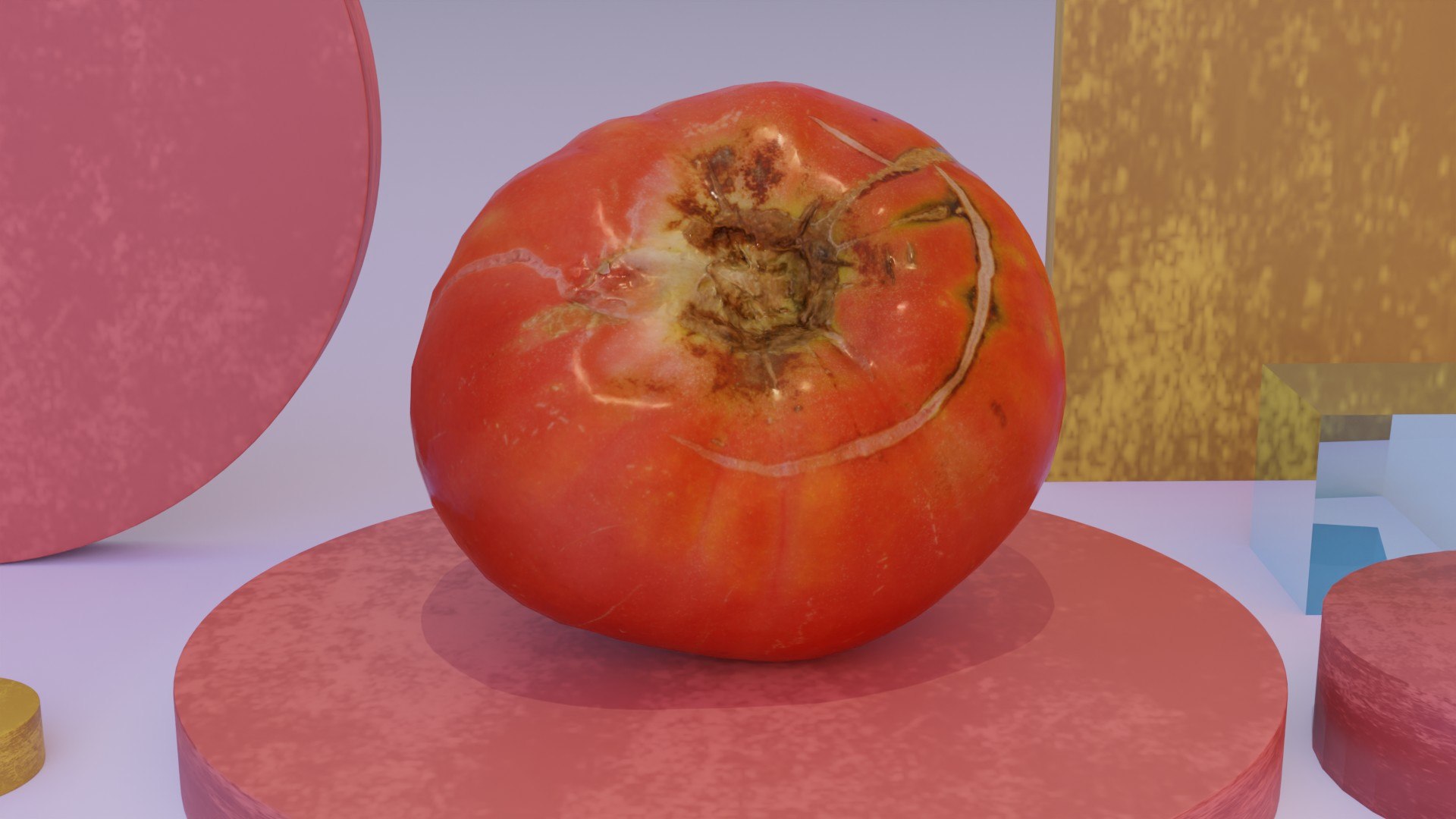 Tomato 01 low-poly 3D model 3D model - TurboSquid 1952876