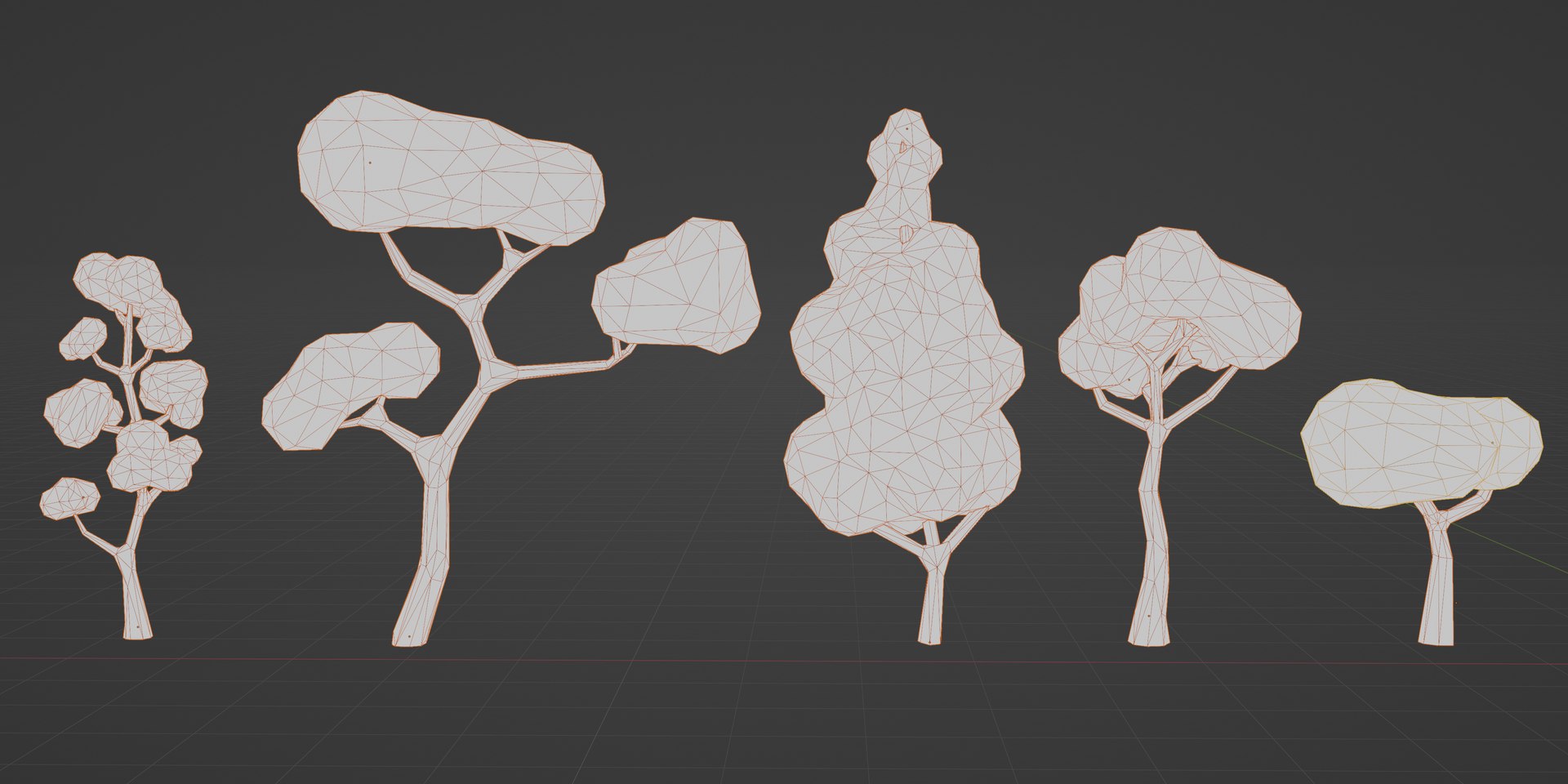 3D Low Poly Tree Pack model - TurboSquid 2118087