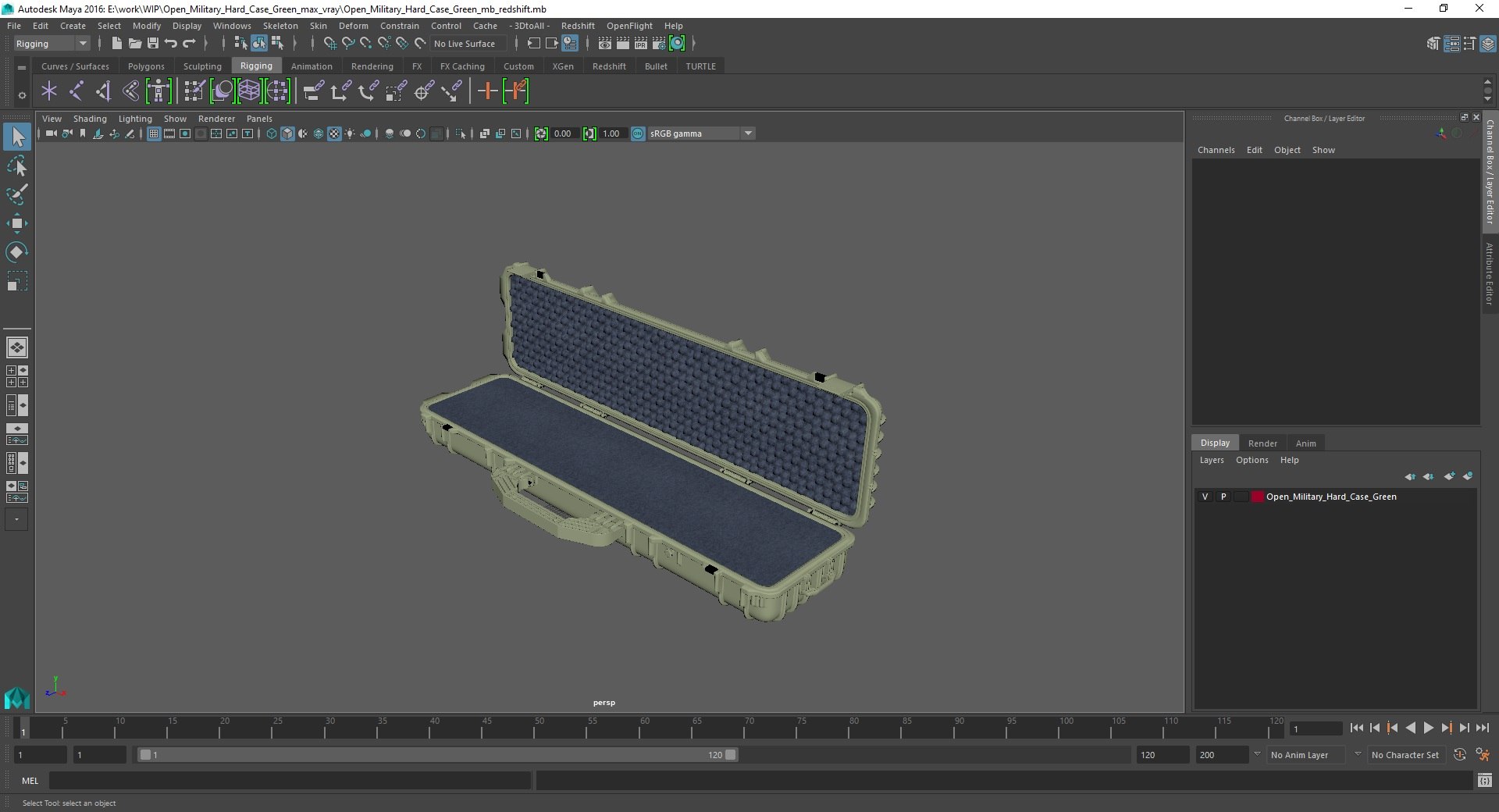 Open Military Hard Case Green 3D Model - TurboSquid 2119183