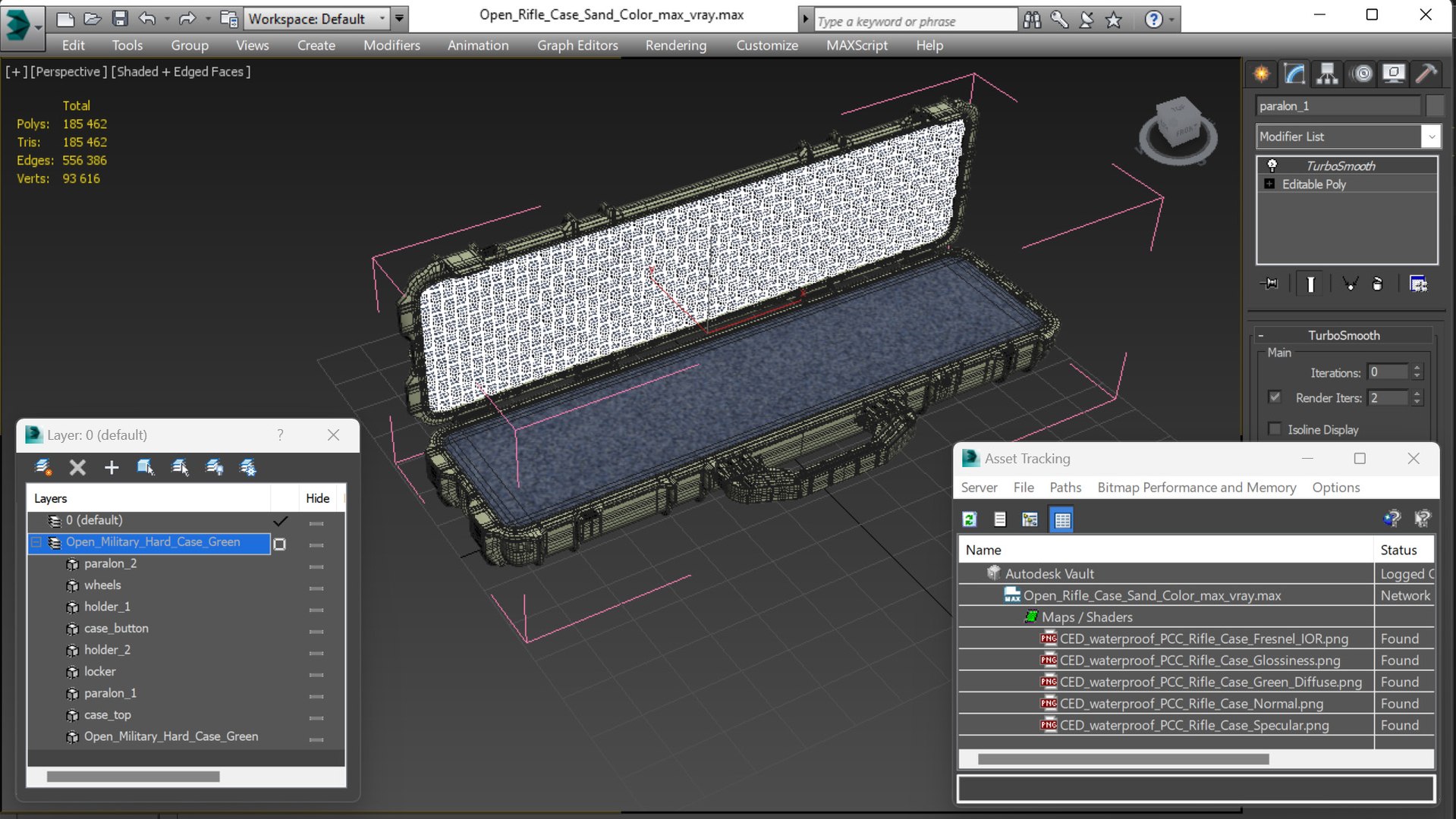 Open Military Hard Case Green 3D Model - TurboSquid 2119183