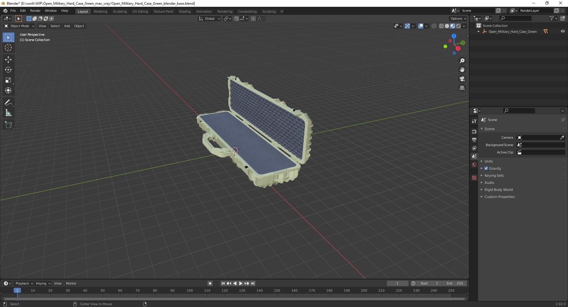 Open Military Hard Case Green 3D Model - TurboSquid 2119183