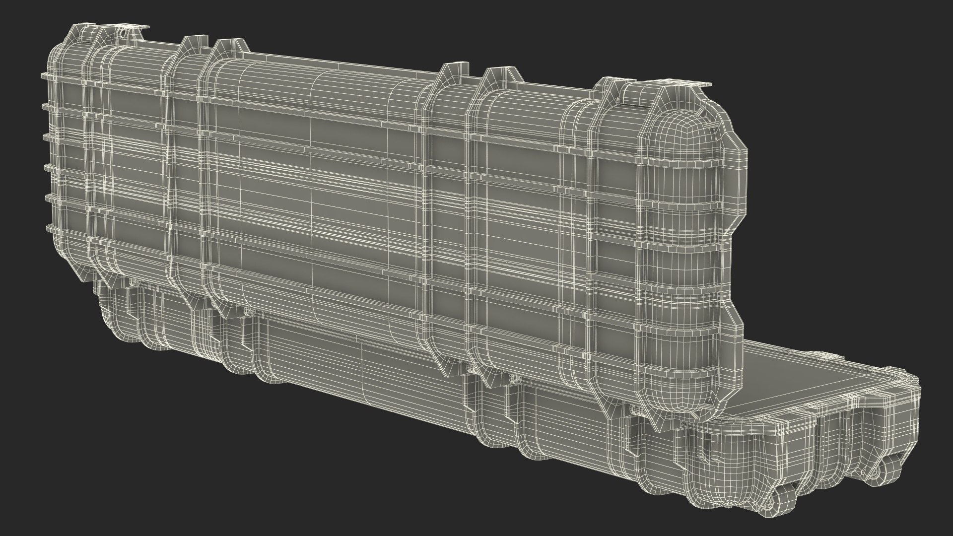 Open Military Hard Case Green 3D Model - TurboSquid 2119183