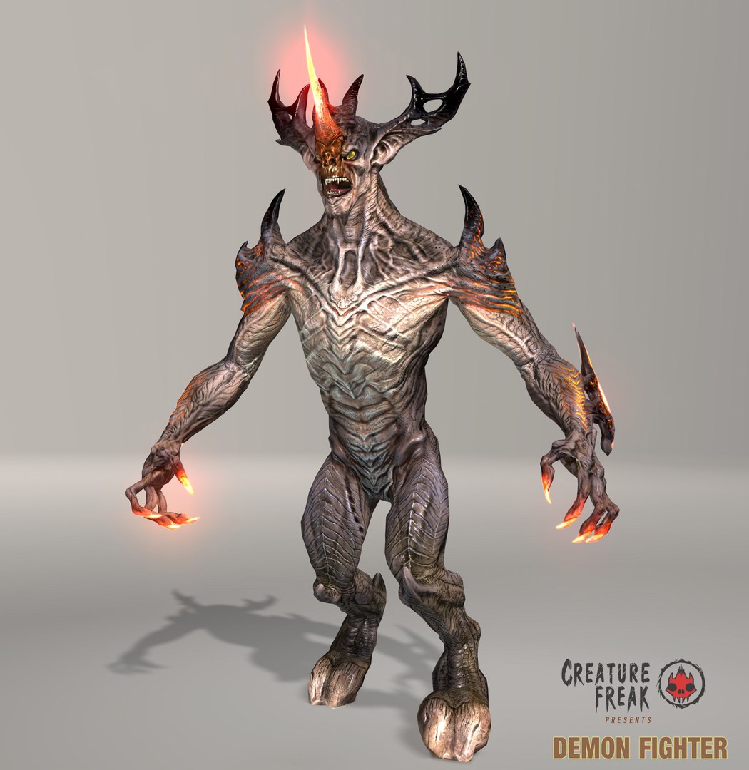 3d model demon fighter