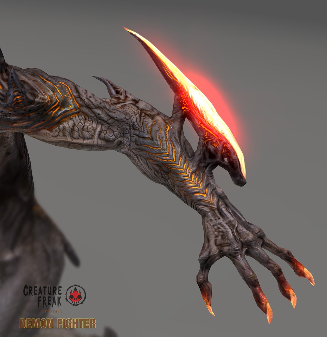 3d model demon fighter