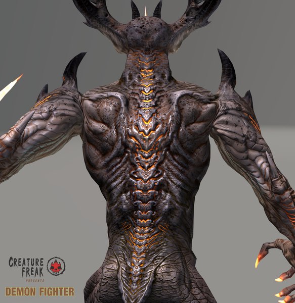 3d model demon fighter