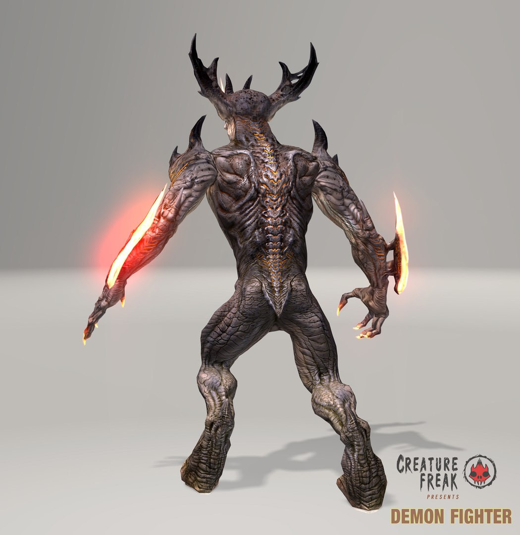 3d model demon fighter