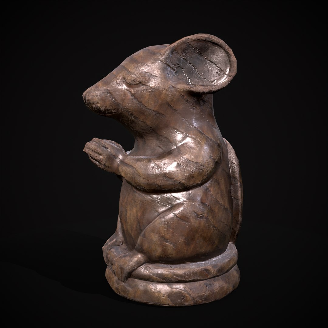 Wooden Praying Mouse Toy 3D Model - TurboSquid 2088825