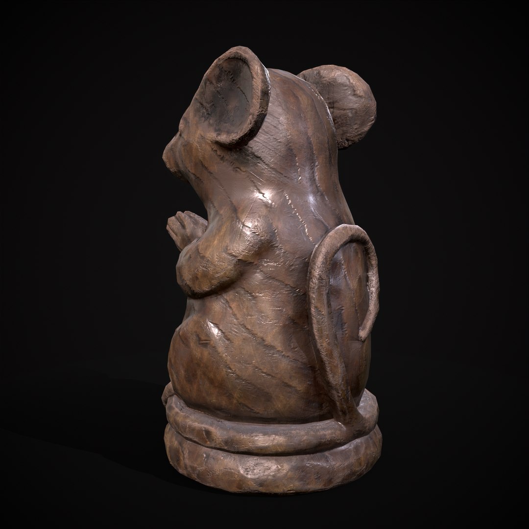 Wooden Praying Mouse Toy 3D Model - TurboSquid 2088825