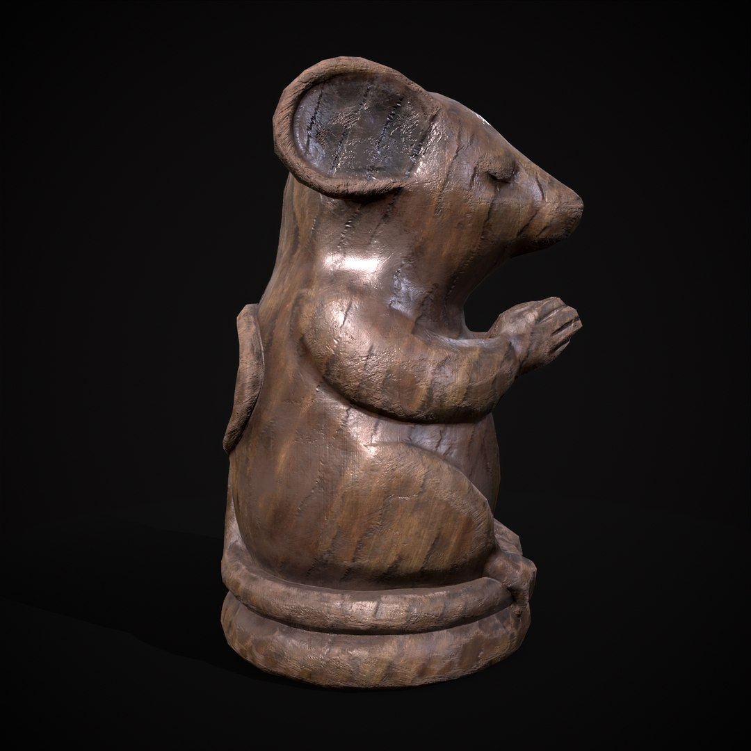 Wooden Praying Mouse Toy 3D Model - TurboSquid 2088825