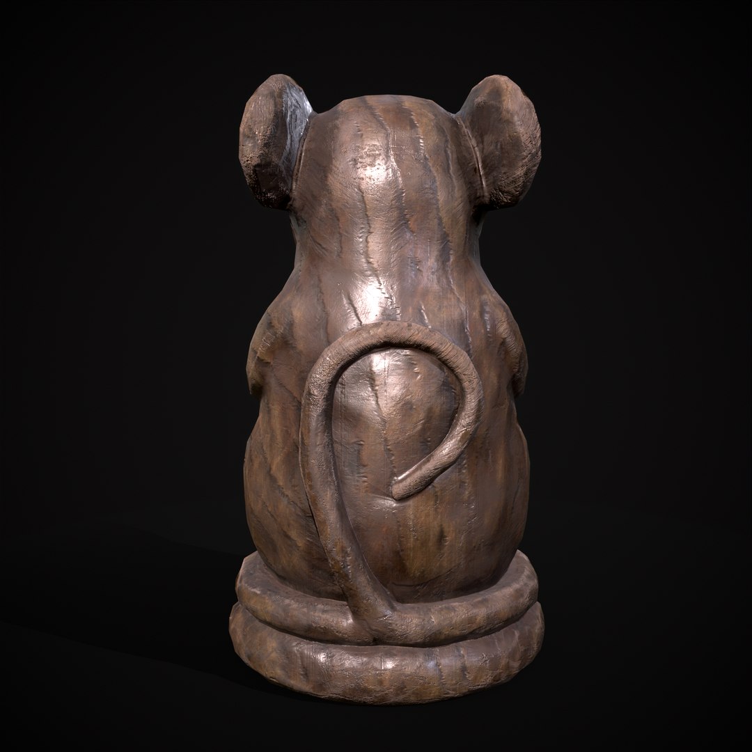 Wooden Praying Mouse Toy 3D Model - TurboSquid 2088825