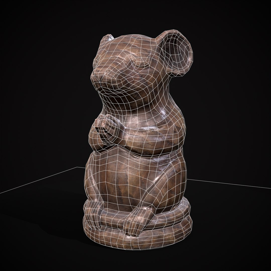Wooden Praying Mouse Toy 3D Model - TurboSquid 2088825