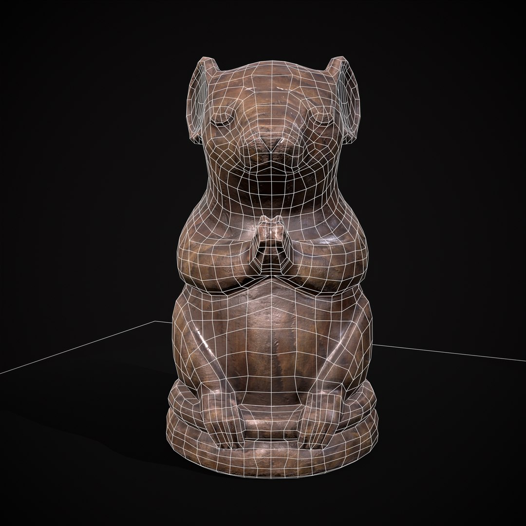 Wooden Praying Mouse Toy 3D Model - TurboSquid 2088825