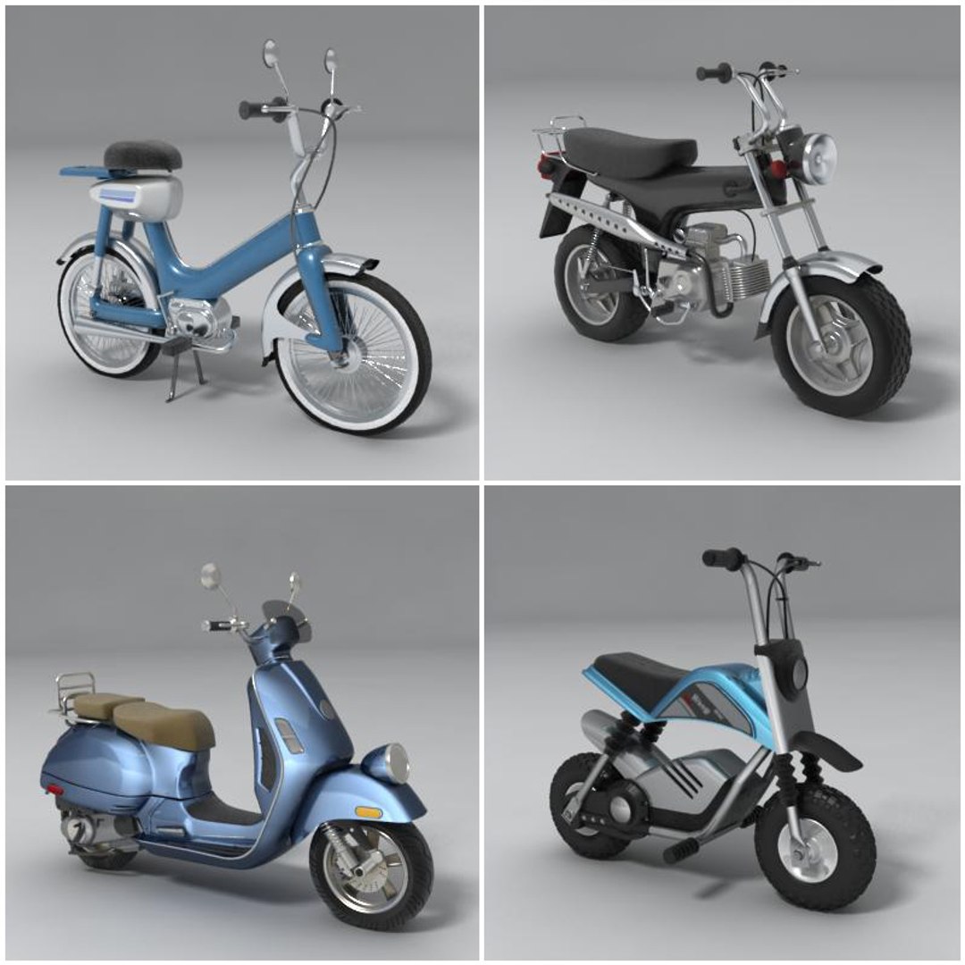 Street Bikes Modeled 3d Model