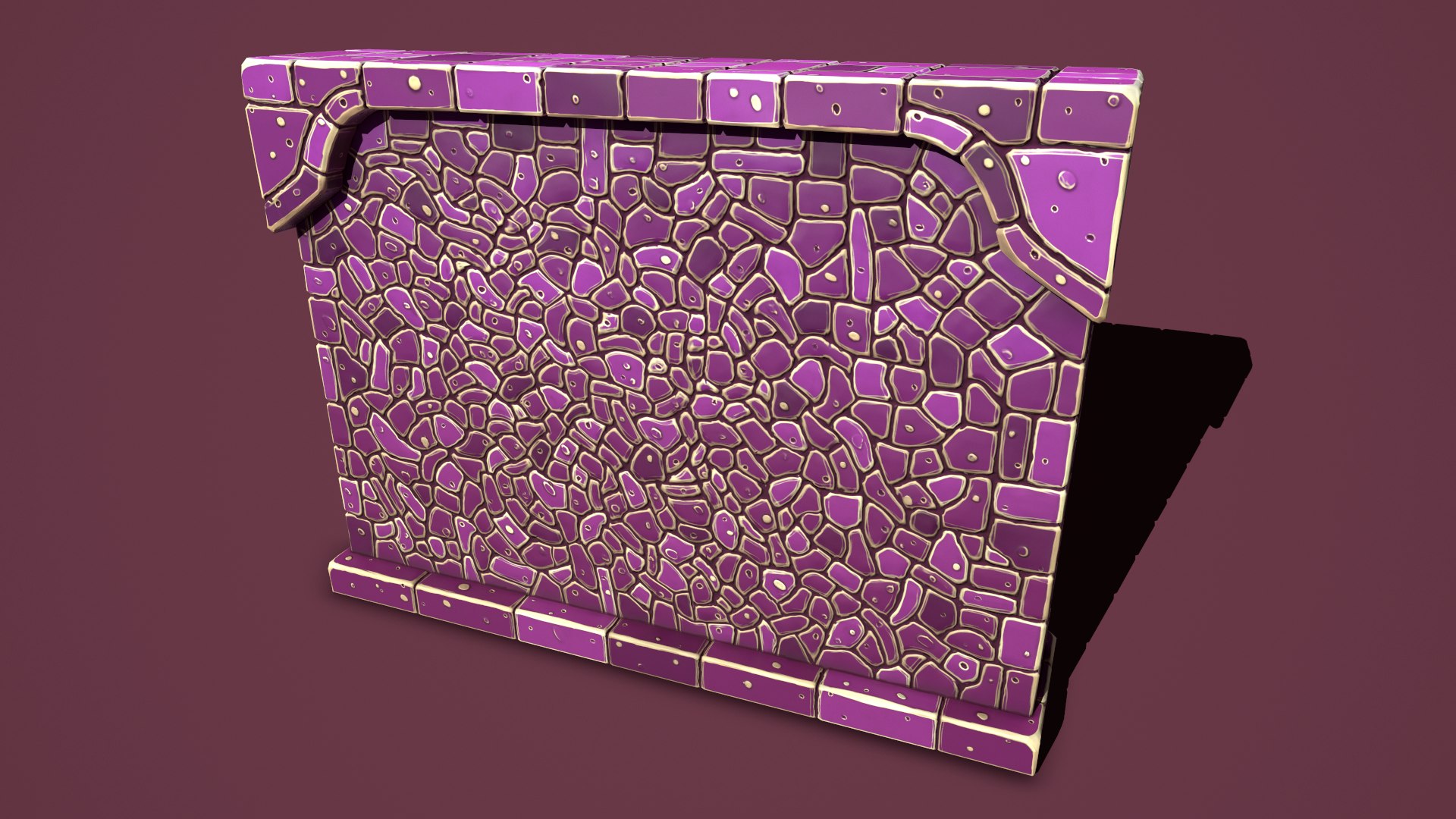 Fantasy wall 2 simple version 3D model - TurboSquid 1716730
