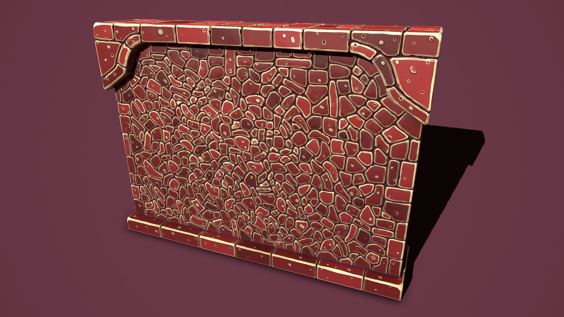 Fantasy wall 2 simple version 3D model - TurboSquid 1716730