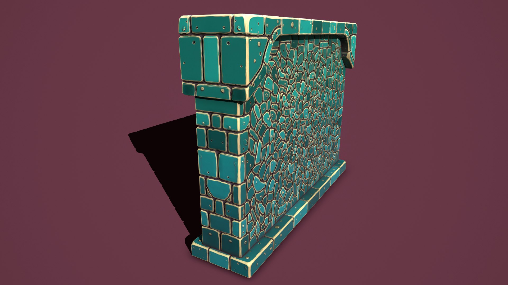Fantasy wall 2 simple version 3D model - TurboSquid 1716730