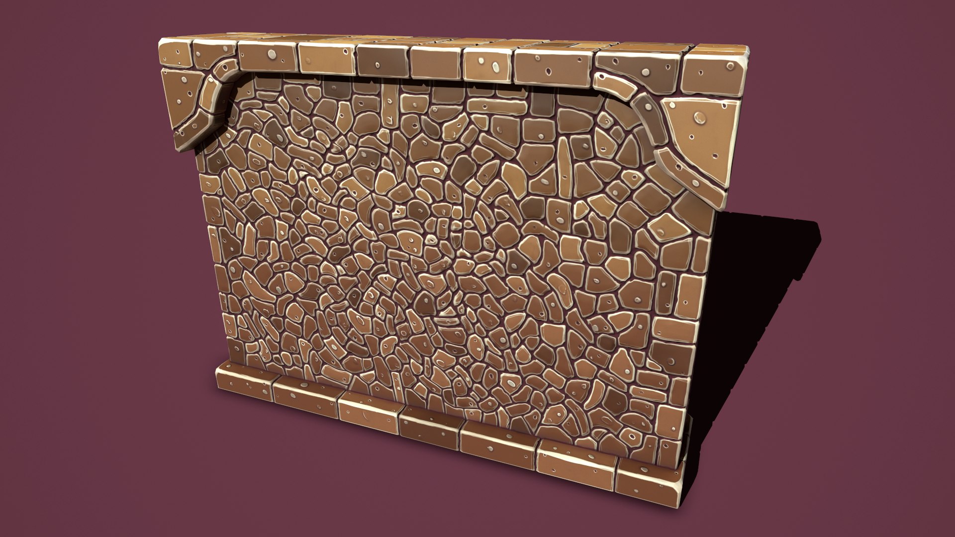 Fantasy wall 2 simple version 3D model - TurboSquid 1716730