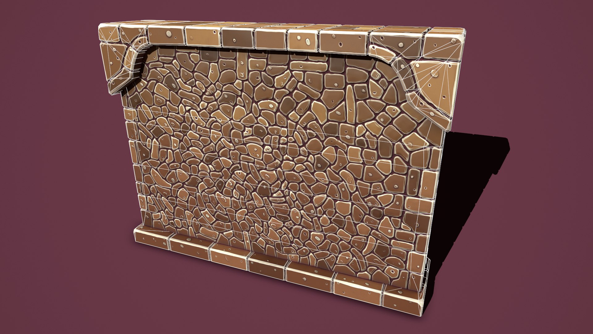Fantasy wall 2 simple version 3D model - TurboSquid 1716730