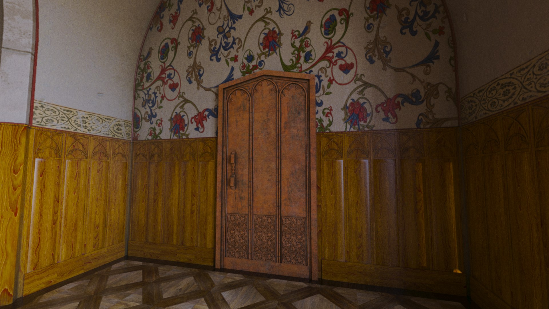 3D Medieval Royal Gothic Bedroom - TurboSquid 2147460