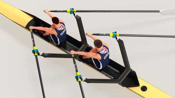 modèle 3D de Aviron Double Sculls Animé QG - TurboSquid 1581698
