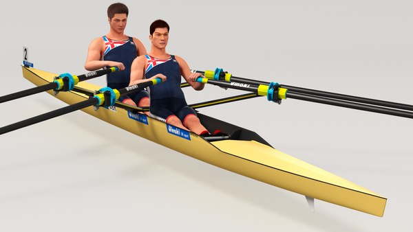 modèle 3D de Aviron Double Sculls Animé QG - TurboSquid 1581698