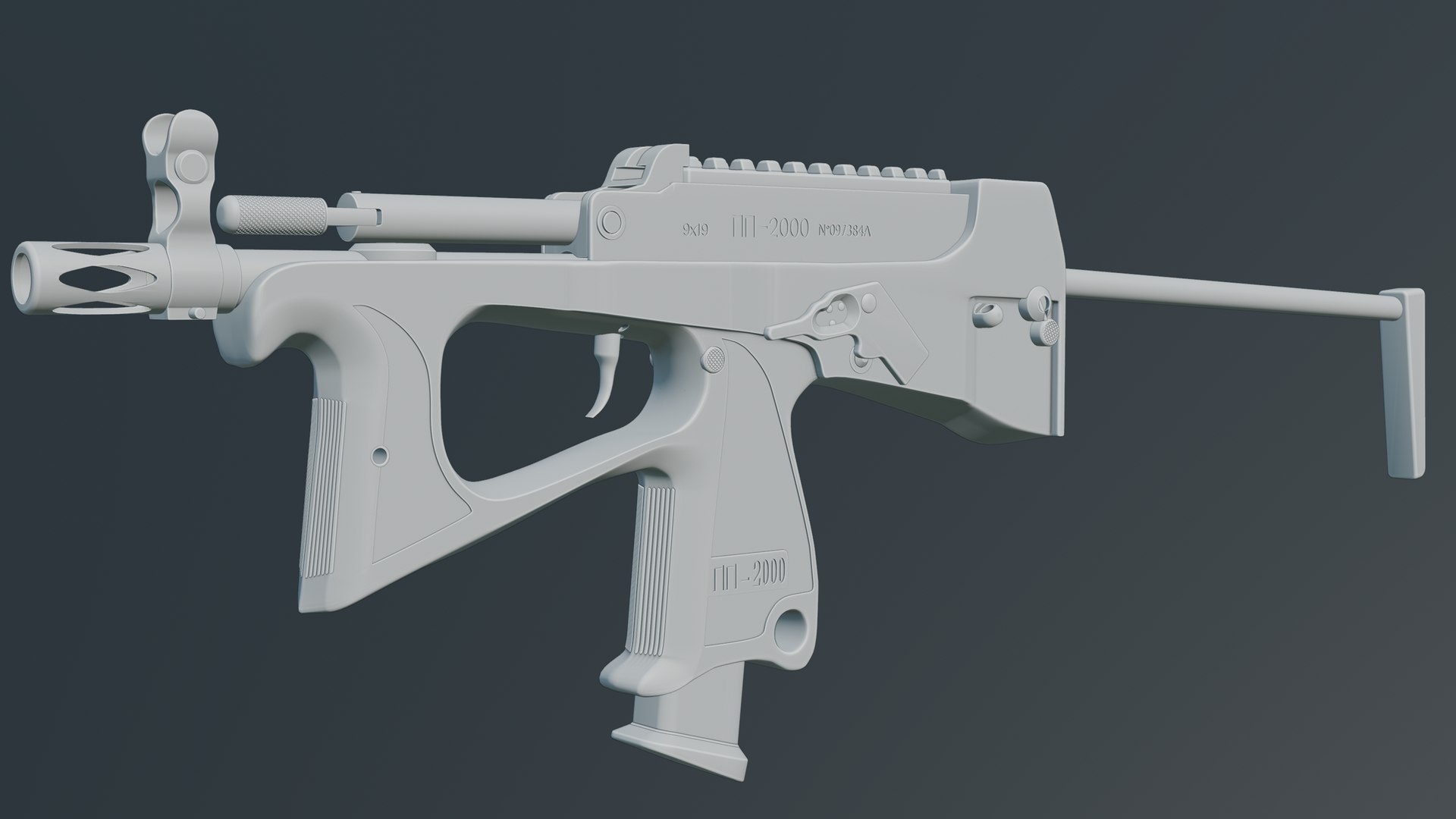 High-Quality PP-2000 Submachine Gun 3D Model 3D Model - TurboSquid 2317203