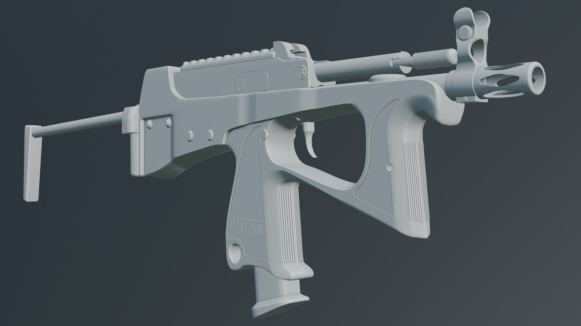 High-Quality PP-2000 Submachine Gun 3D Model 3D Model - TurboSquid 2317203