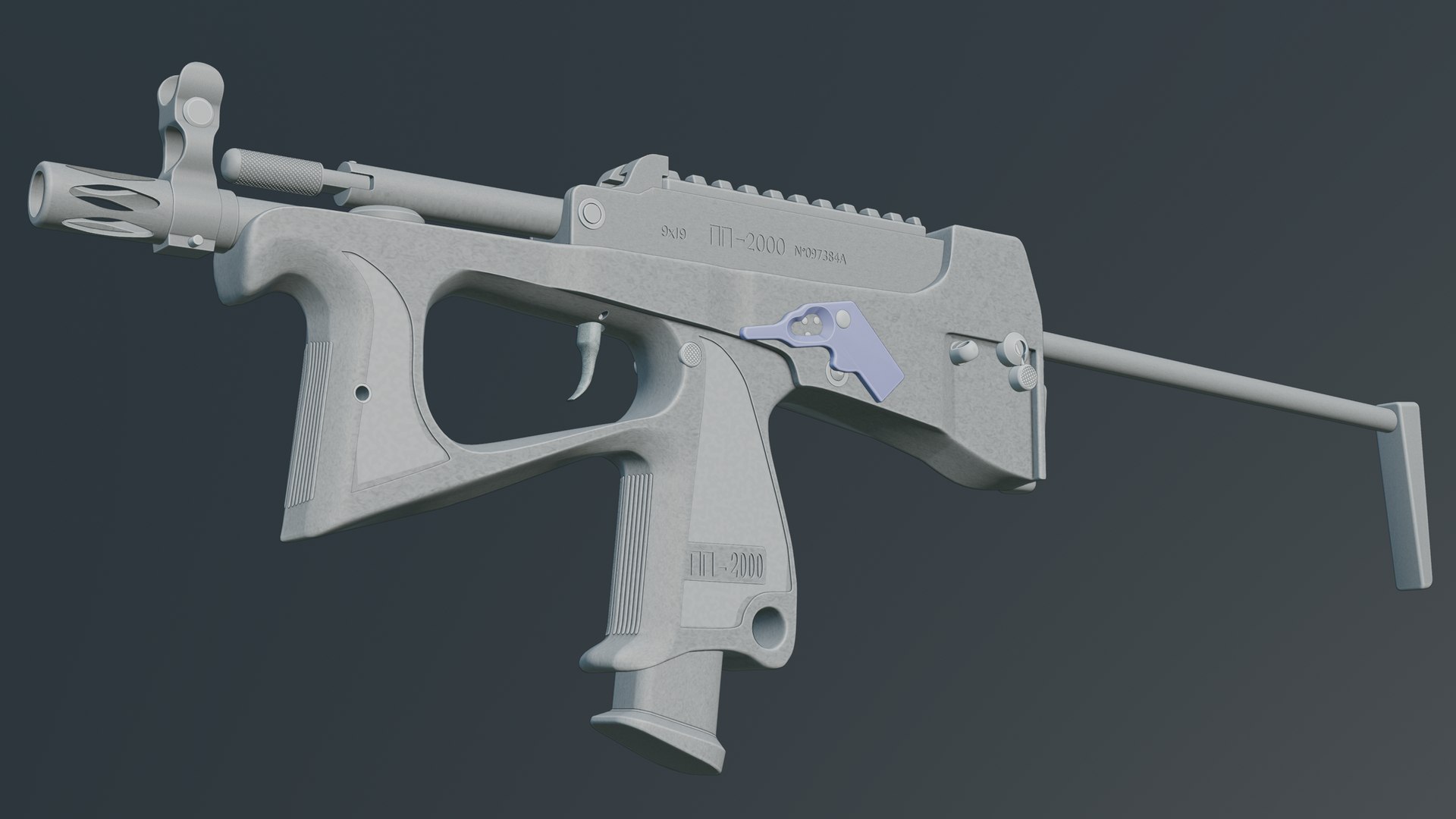 High-Quality PP-2000 Submachine Gun 3D Model 3D Model - TurboSquid 2317203