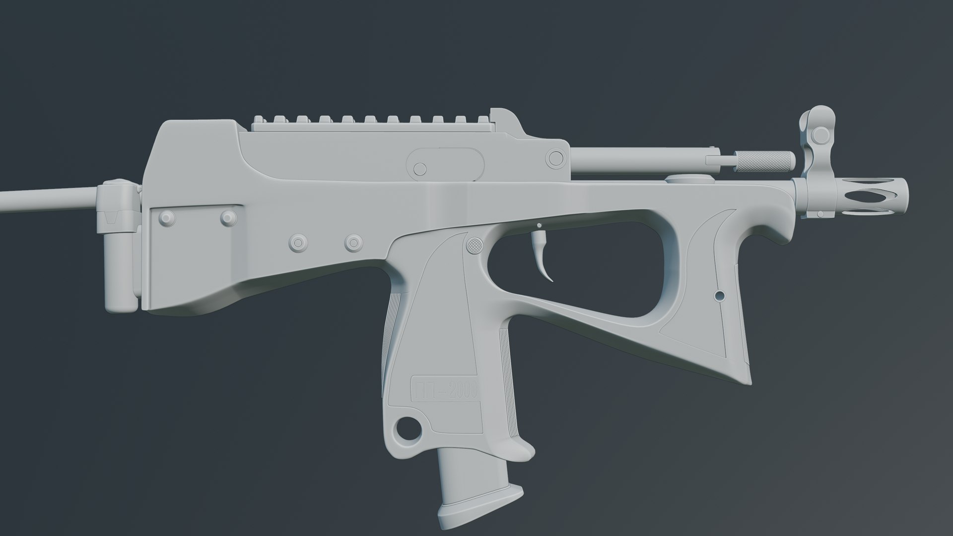 High-Quality PP-2000 Submachine Gun 3D Model 3D Model - TurboSquid 2317203