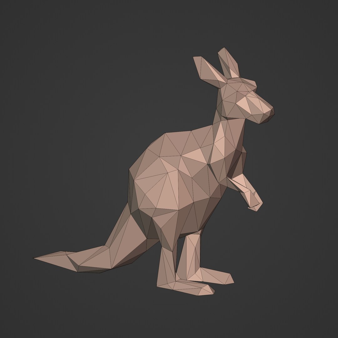 3D Cartoon Kangaroo Model - TurboSquid 2071195